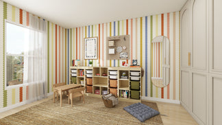 Scallop Stripe Wallpaper Repeat Pattern | Multi : Munks and Me ...