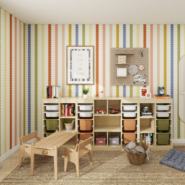Scallop Stripe Wallpaper Repeat Pattern | Multi : Munks and Me ...
